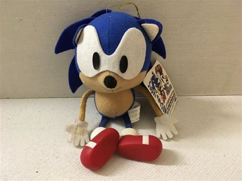 Rare Stringy Sonic The Hedgehog Plush 1992 Toy Figure Collectible Sega W Tag 1981146520