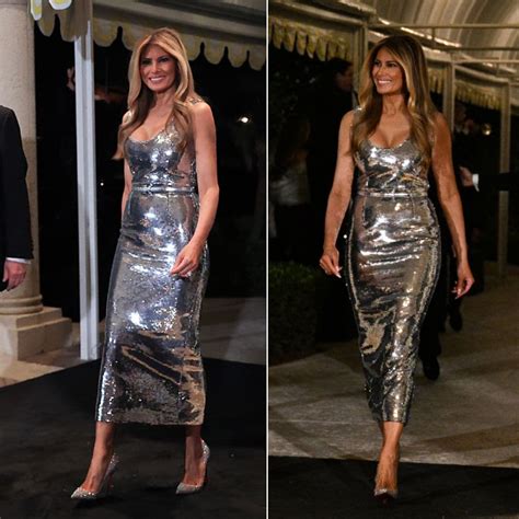Melania Trump Posed In Black Dress And Silver Stilettos In Latest Red