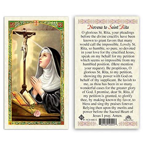Novena de Santa Rita patrona de lo imposible Oración para causa