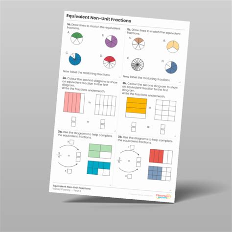 Year 5 Equivalent Non Unit Fractions Varied Fluency Resource Classroom Secrets