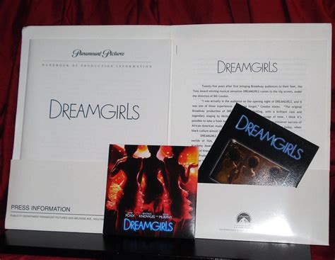 Dreamgirls Press Kit Beyonce Jamie Foxx In Photos Bonus Cd