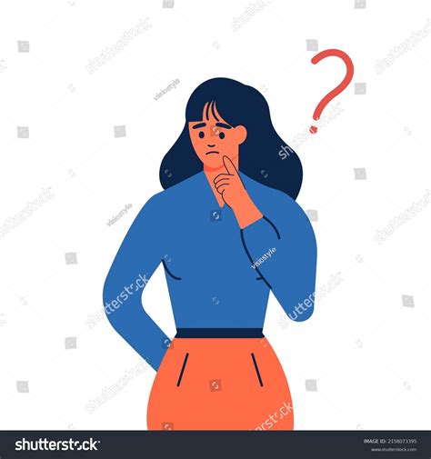 Forgetful Woman Flat Design Forgetfulness Young Stock Vector Royalty