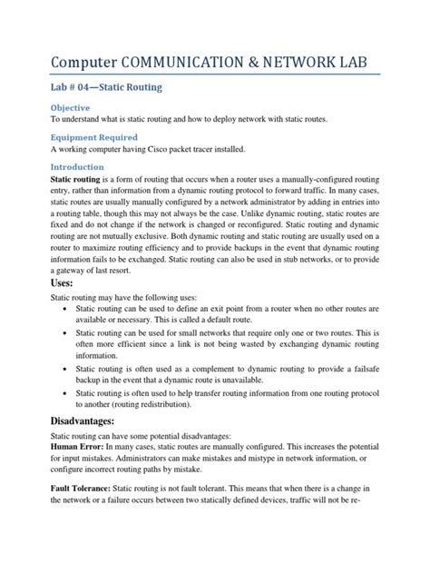 Computer Communication And Network Lab Pdf Routing Router Computing