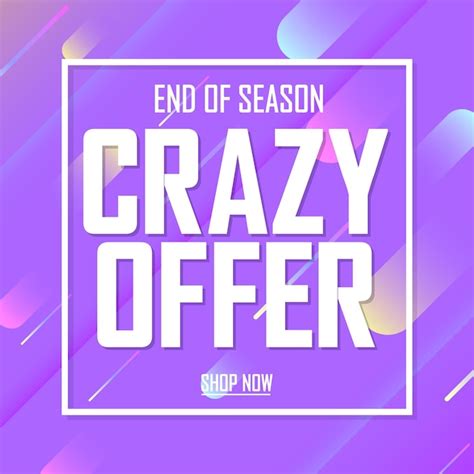 Premium Vector Crazy Sale Poster Design Template