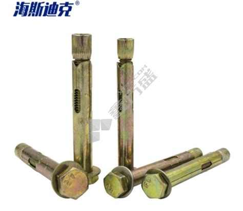 海斯迪克 锥帽型六角头膨胀螺栓 彩锌外六角膨胀螺丝 M8120（20个） 单位包 融创集采商城