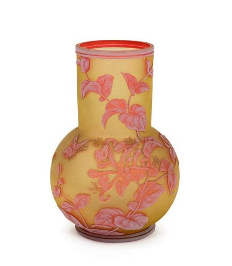 Webb And Sons Cameo Glass Vase With Spring Flowers British Victorian