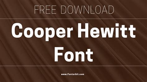 Cooper Hewitt Font Guide
