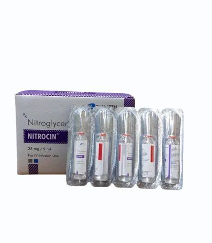 Nitroglycerin Injection Usp 25 Mg 5ml At Rs 25piece Kozhikode Id