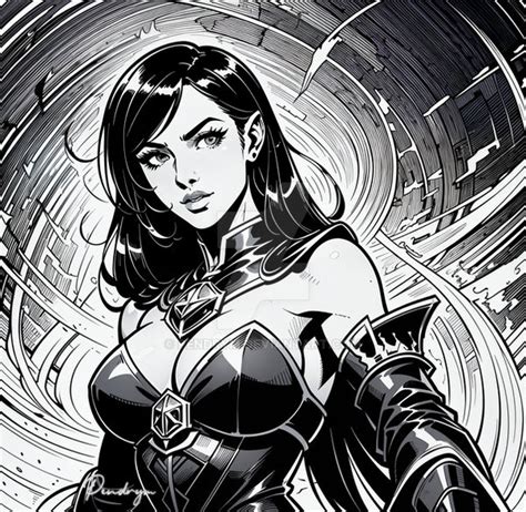 Comic Mistress Bw By Pendrym On Deviantart