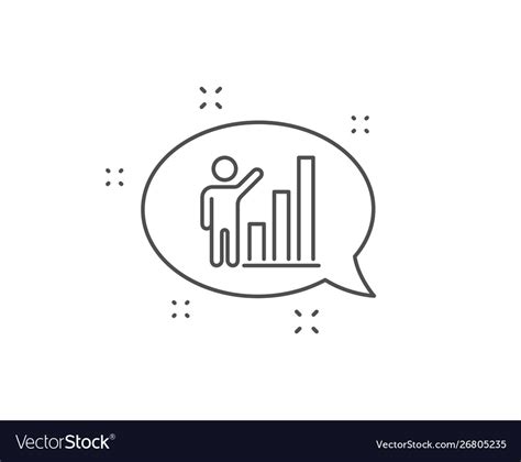 Graph Line Icon Column Chart Sign Royalty Free Vector Image