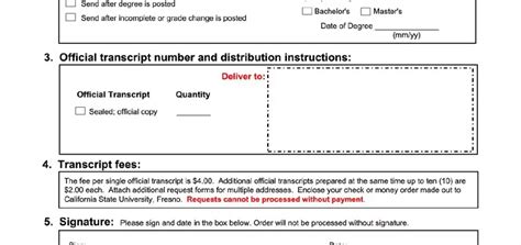 Fresno Request Transcript ≡ Fill Out Printable Pdf Forms Online