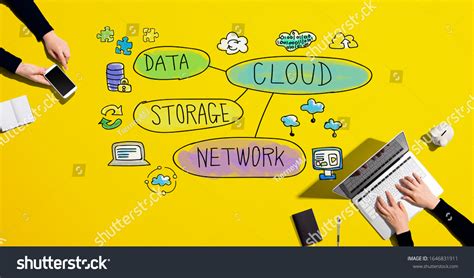 Cloud Computing Flowchart People Working Together Stock Photo Shutterstock