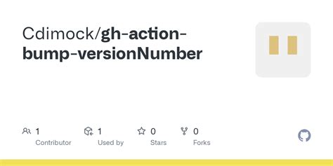 Github Cdimock Gh Action Bump Versionnumber