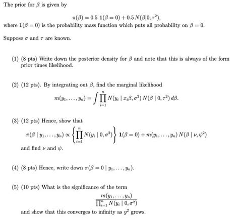 problem 2 consider the bayesian linear model