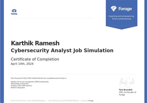 Karthik Ramesh On Linkedin Im Happy To Share That Ive Obtained A New Certification Tata Group