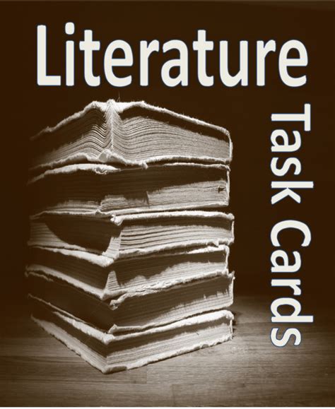 Literature Unit Task Cards Power Of Learning Press