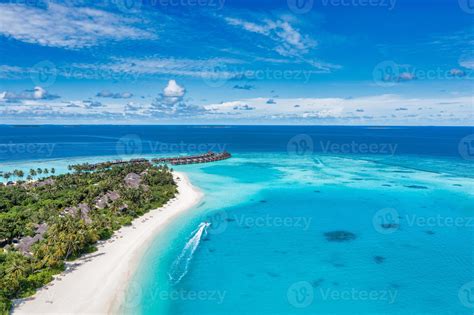 Maldives Paradise Scenery Tropical Aerial Landscape Seascape With