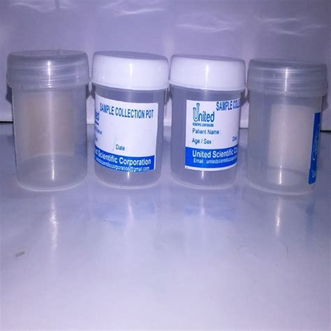 Sample Collection Plastic Pot At Best Price In Kolkata United Scientific Corporation