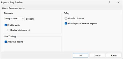 Easy Toolbar Mt4 User Guidelines Financials Up