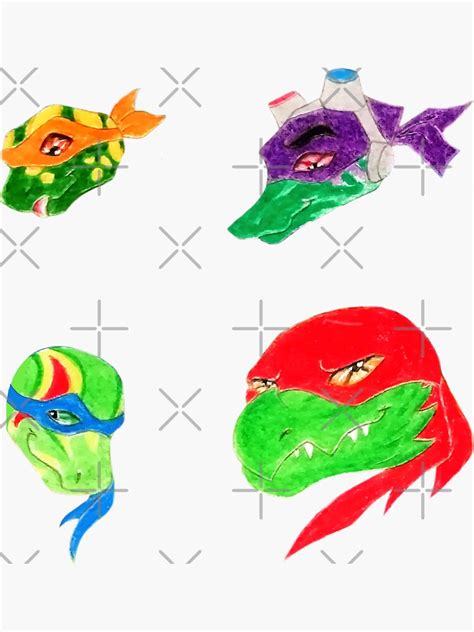 Rise Of The Tmnt Sticker Pack Sticker For Sale By Lycoris Art Redbubble