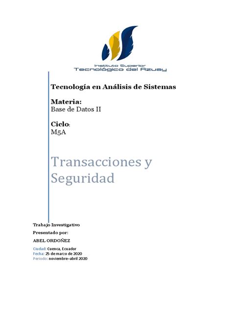Transacciones Sql Descargar Gratis Pdf Sql Usuario Informática