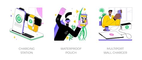 Accesorios Y Suministros Electrónicos Ilustraciones De Vectores De