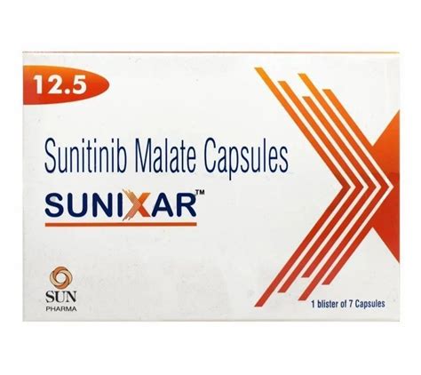 Sunitinib Tablet Sunixar 25mg Capsule At Rs 570box Sunitinib