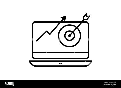 Project Task Management Icon Laptop And Target Effective Time