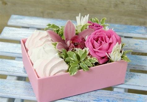 Pink Flower Box Decorative Home Accessory