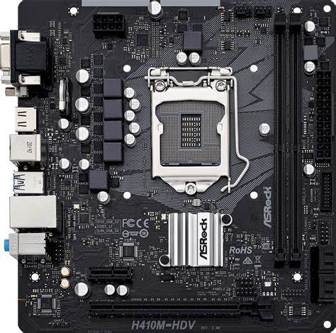Материнская плата ASRock H410M-HDV R2.0 (s1200, Intel H410 PCI-Ex16 ...