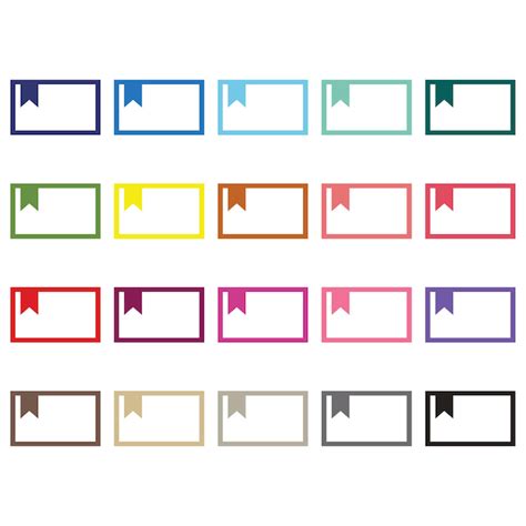 Premium Vector Square Flag Labels Clipart Set