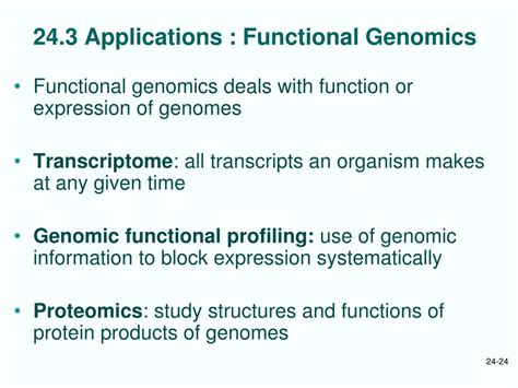PPT Chapter 24 Topics Genomics Proteomics Bioinformatics