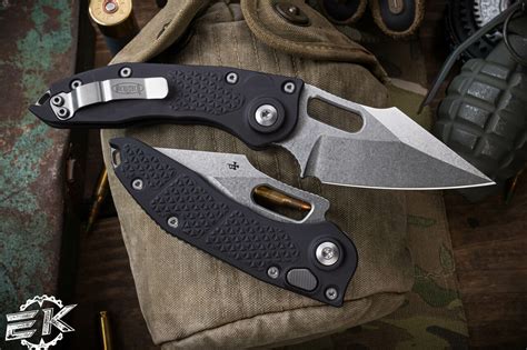 Microtechborka Blades Stitch Automatic Folding Knife 375 Stonewash