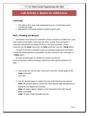 Ift Lab Docx Ift Shell Script Programming With Unix Lab