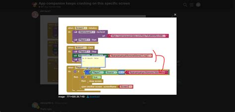 App Companion Keeps Crashing On This Specific Screen Mit App Inventor