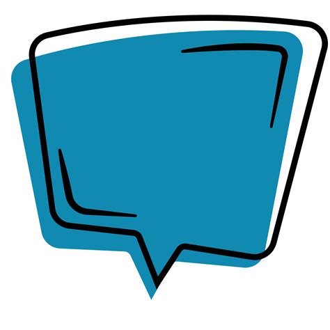 Blank Speech Bubble Dialog Shape Black Outline Comic Style Chat Dialog Png
