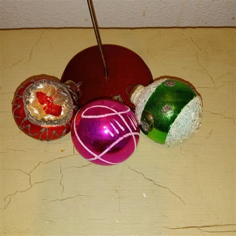 Pink Mercury Glass Ornaments Etsy