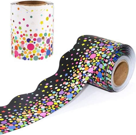 72 Feet Confetti Scalloped Bulletin Board Borders 2 Rolls 2 Rolls Kroger