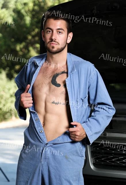 Dante Colle Male Model Print Beefcake Handsome Shirtless Muscular Man