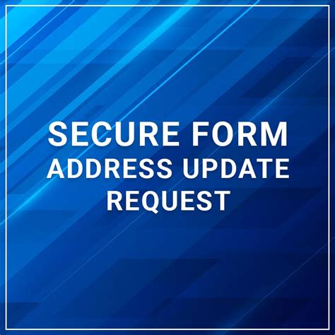 Secure Form Address Update Request Cu Answers Store
