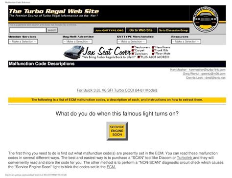 PDF Malfunction Codes Reference DOKUMEN TIPS