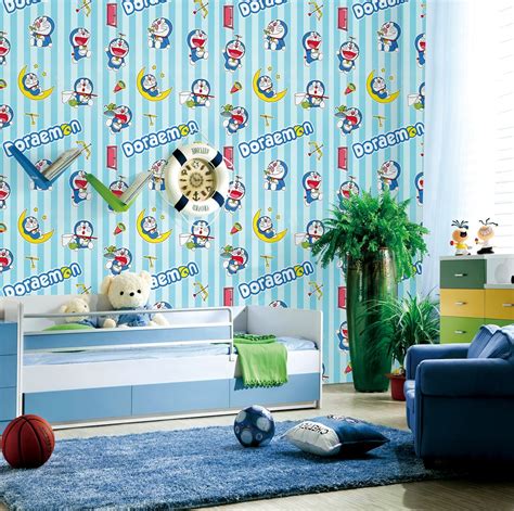 Wallpaper Dinding Doraemon Garis 45cm X 10m Lazada Indonesia