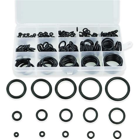 200 Pcs O Rings Gasket Kit Rubber Nitrile Washers O Rings Assorted
