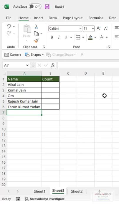 Ca Vikal Jain On Linkedin Excel Vikominstitute Vikaljain Countwordincell