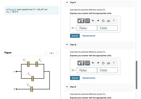 Solved In Figure 1 Each Capacitor Has C 4 00F And Va