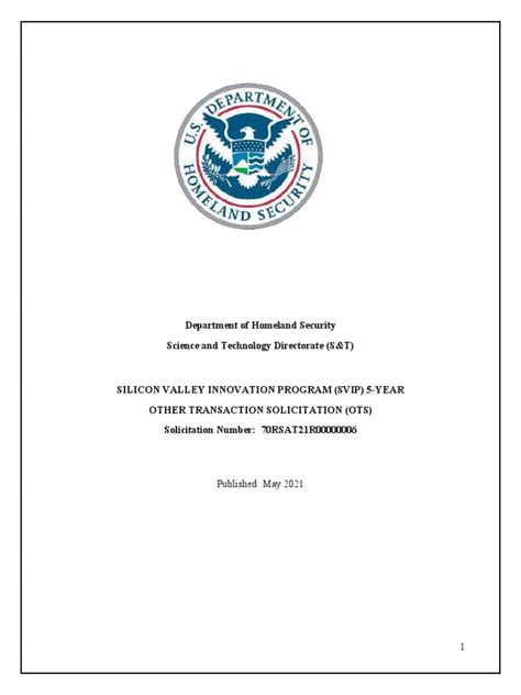 Department Of Homeland Security Science And Technology Directorate Sandt