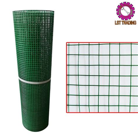 Ready Stocks Green Pvc Coated Mesh Netting 12 X 12 X 3 Feet Width