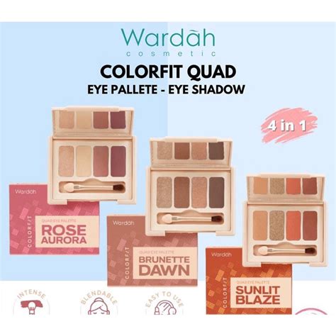 Jual Wardah Colorfit Quad Eye Palette Eyeshadow In Pigmented Blendable Mudah Digunakan