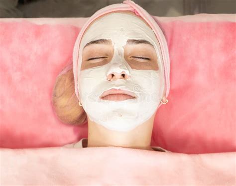 Moisturizing Mask On The Girland X27s Face Top View Cosmetic