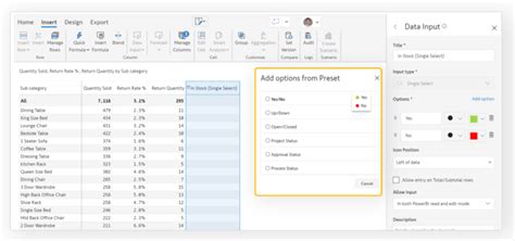 Manual Data Input Options In Power Bi Table Matrix Reports